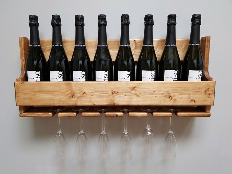 Drinks Rack Home Bar Cocktail Cabinet Rustic Wall Mounted - Etsy UK