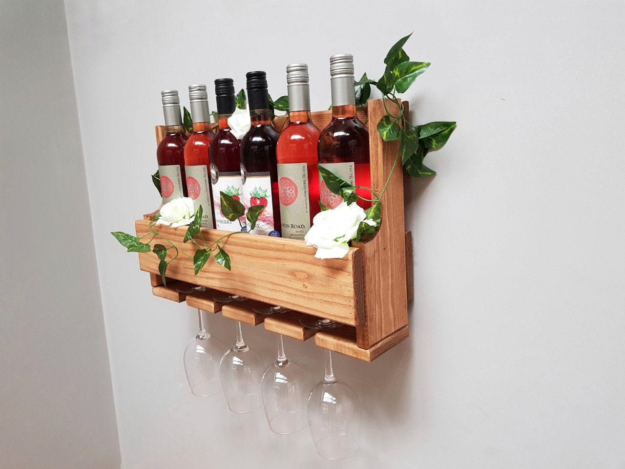 Rustic Drinks Rack Wine Vodka Gin Prosecco Champagne | Etsy