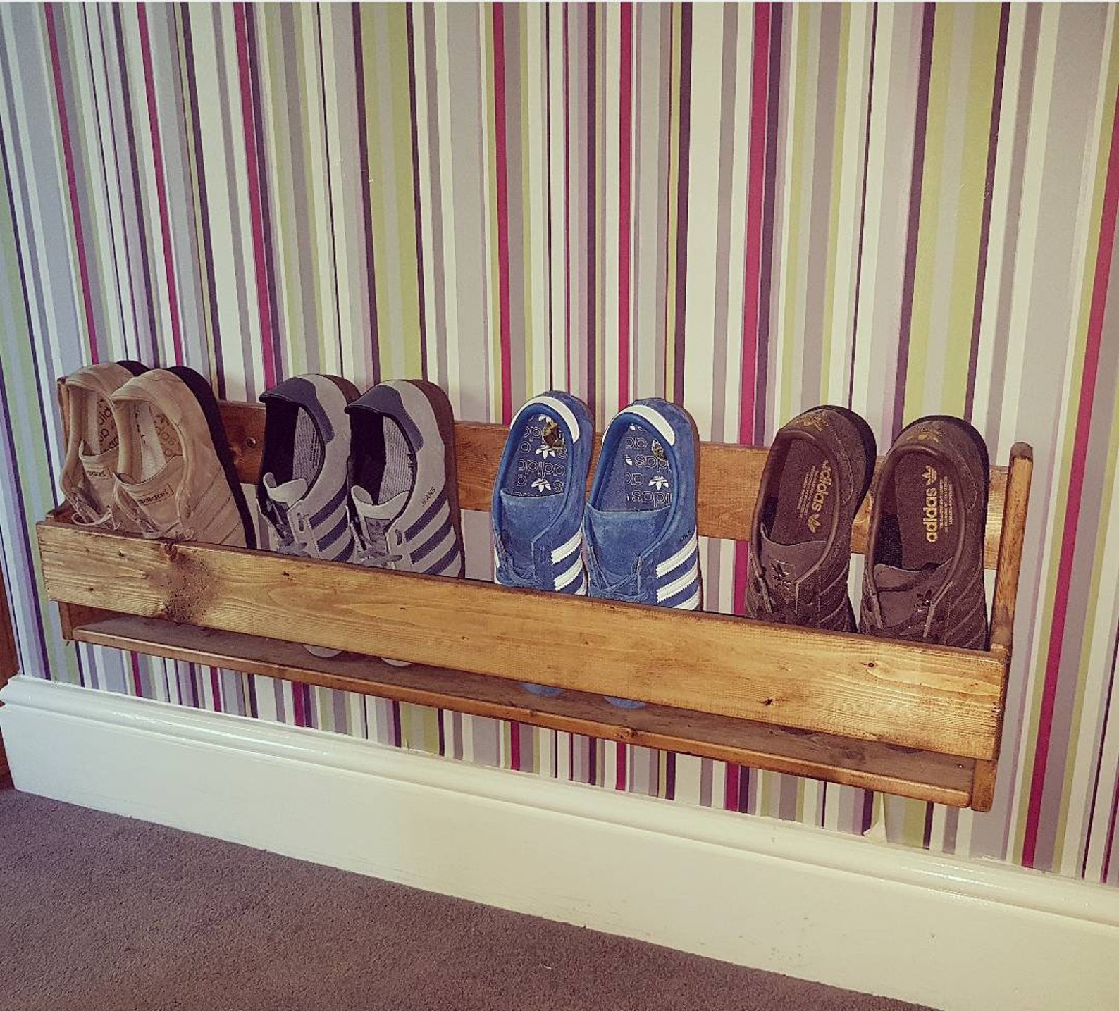 Reclaimed Wooden Shoe Racks Rustic Vintage Shoe / Display - Etsy UK