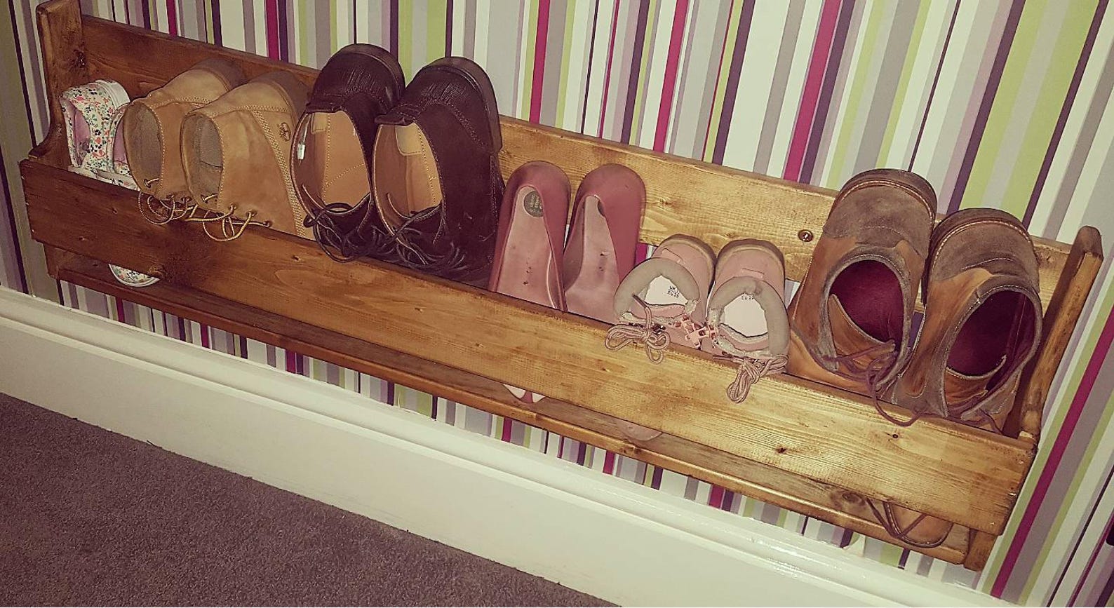 Reclaimed Wooden Shoe Racks Rustic Vintage Shoe / Display - Etsy UK