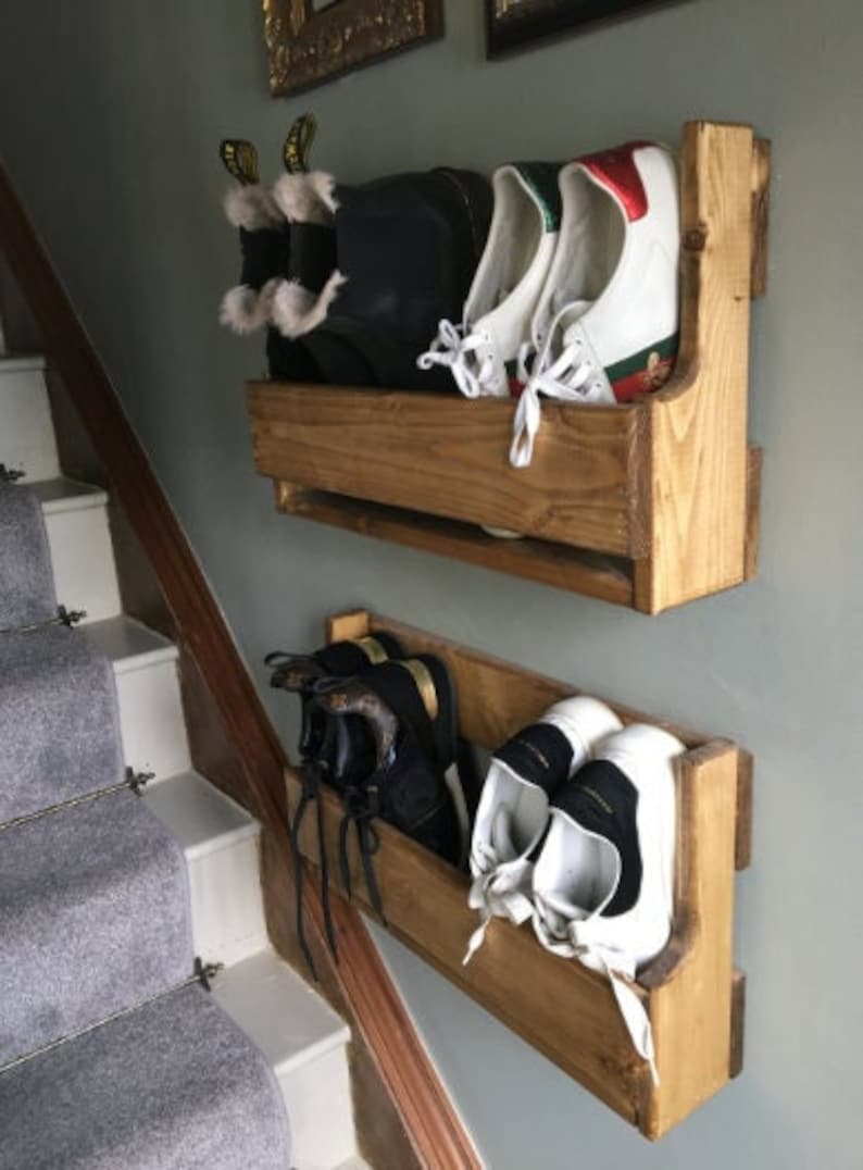 Shabby Chic Wooden Shoe Racks Rustic Vintage Shoe / Display - Etsy