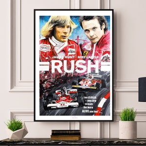 Rush - Limited Edition Print. Rush Movie Print, Rush Film Print, Rush ...