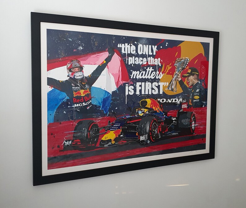 Max Verstappen F1 Champion - Limited Edition Print. Red Bull F1 Print ...