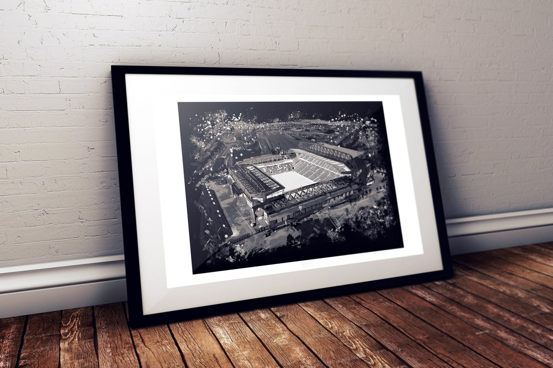Anfield at Night - Limited Edition Print. Anfield Stadium Print ...