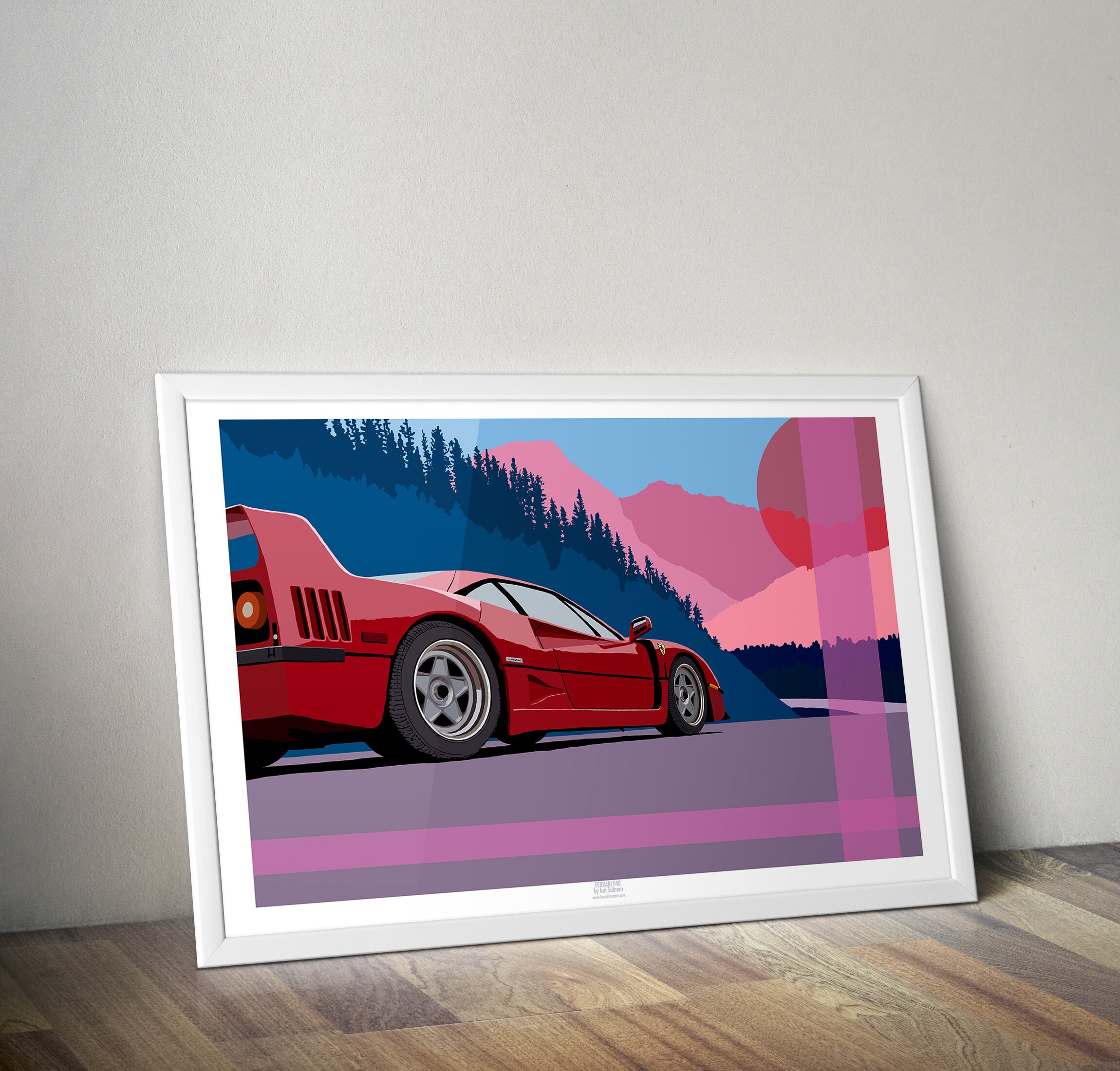 Ferrari F40 Limited edition print. Ferrari print Ferrari | Etsy