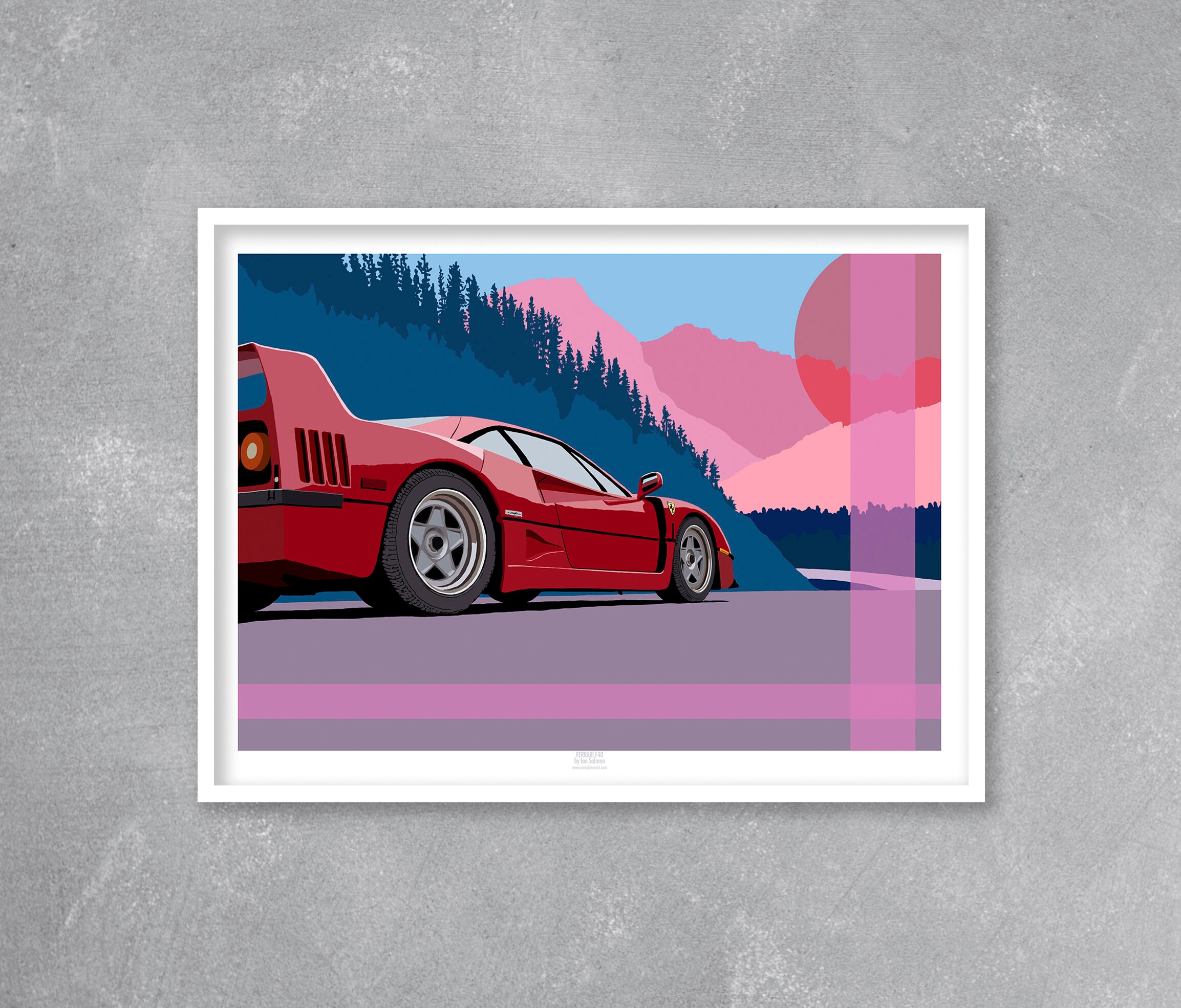 Ferrari F40 Limited edition print. Ferrari print Ferrari | Etsy