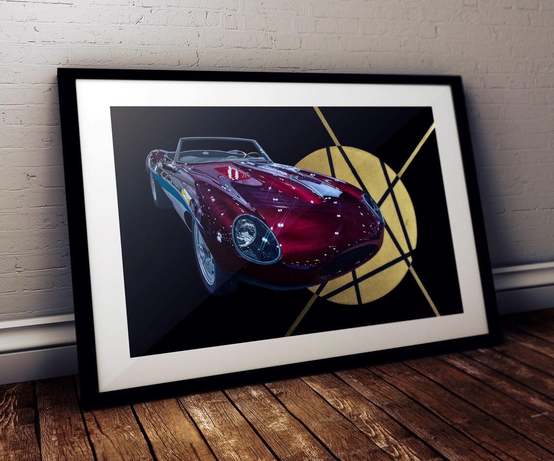Jaguar E-type Limited Edition Print. Jaguar Car Art Jaguar - Etsy UK