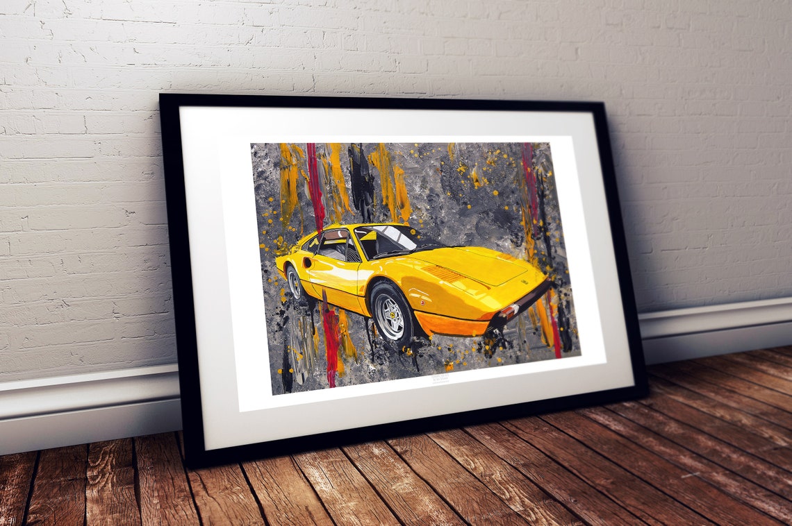 Ferrari 308 GTB - Limited Edition Print. Ferrari 308 Print, Ferrari 308 ...