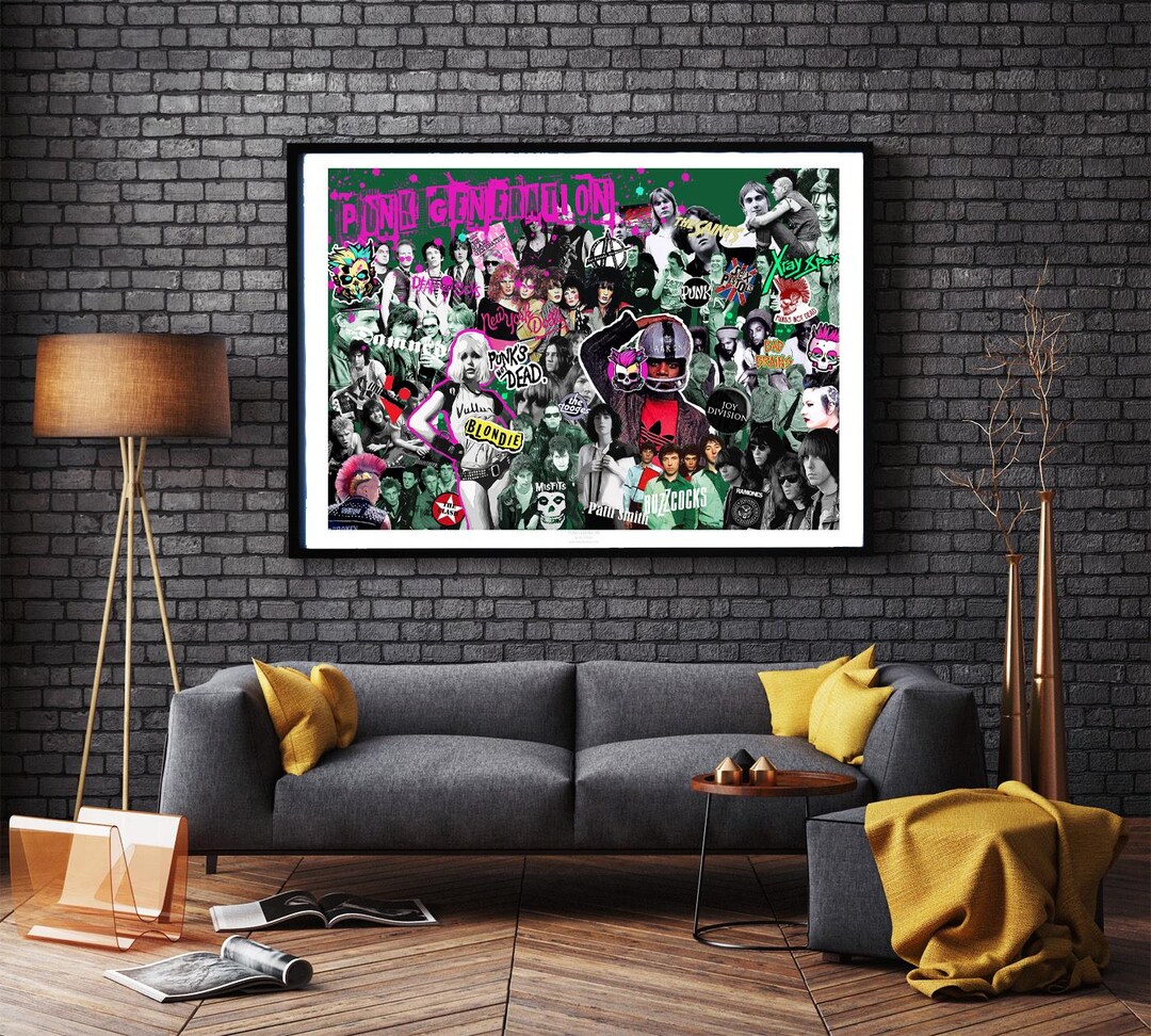 Punk Generation - Limited Edition Print. Punk Rock Wall Art, Retro Wall ...