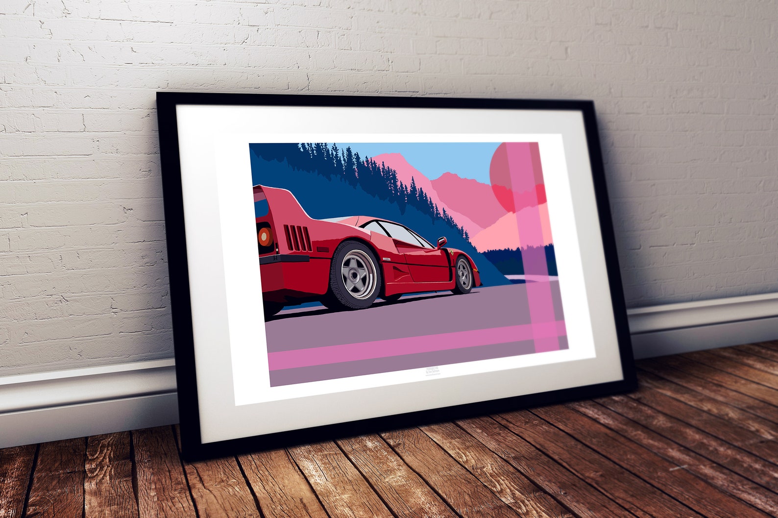 Ferrari F40 Limited edition print. Ferrari print Ferrari | Etsy