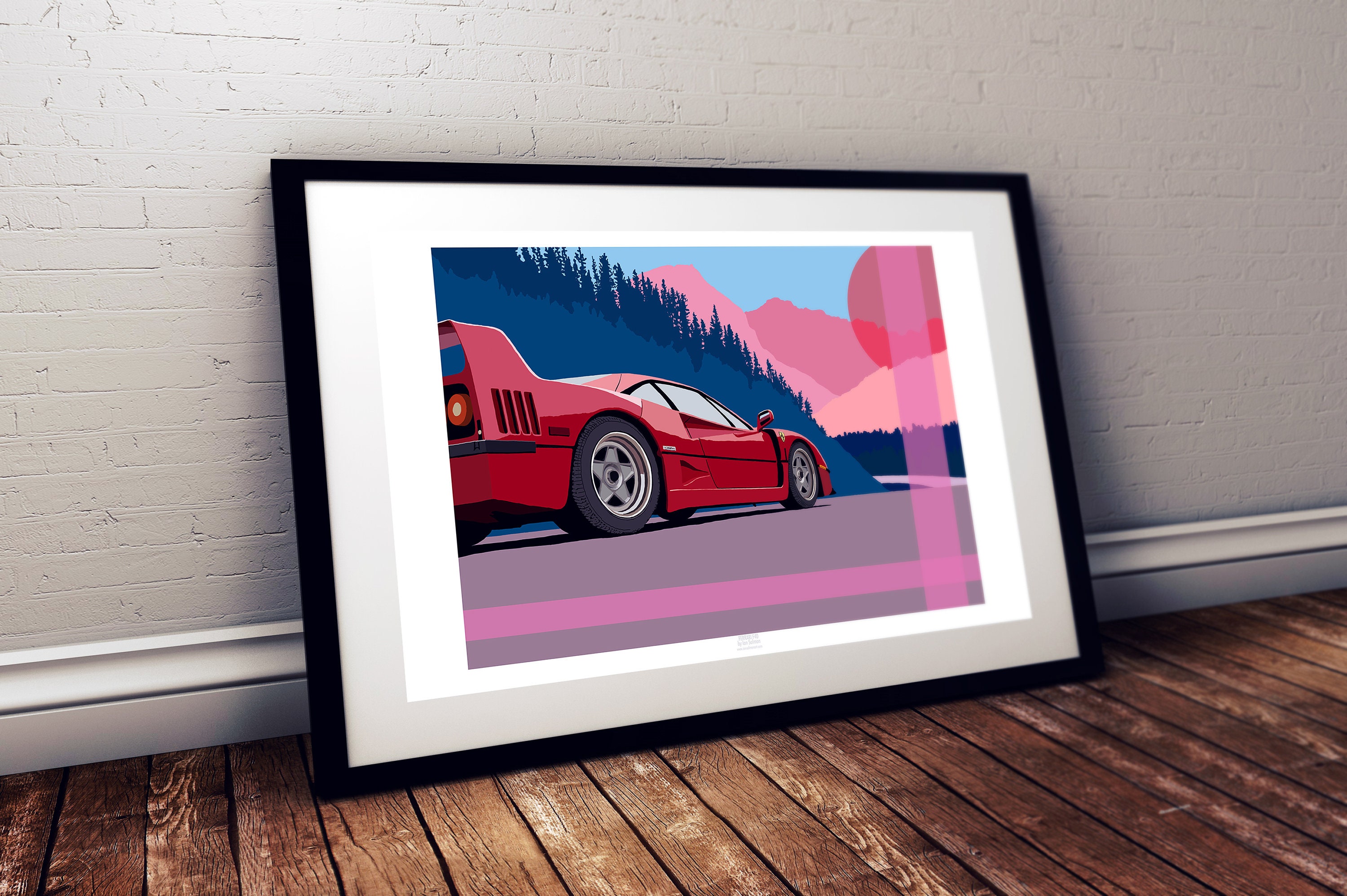 Ferrari F40 Limited edition print. Ferrari print Ferrari | Etsy