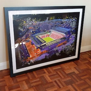 Anfield at Night - Limited Edition Print, Anfield Stadium Print ...