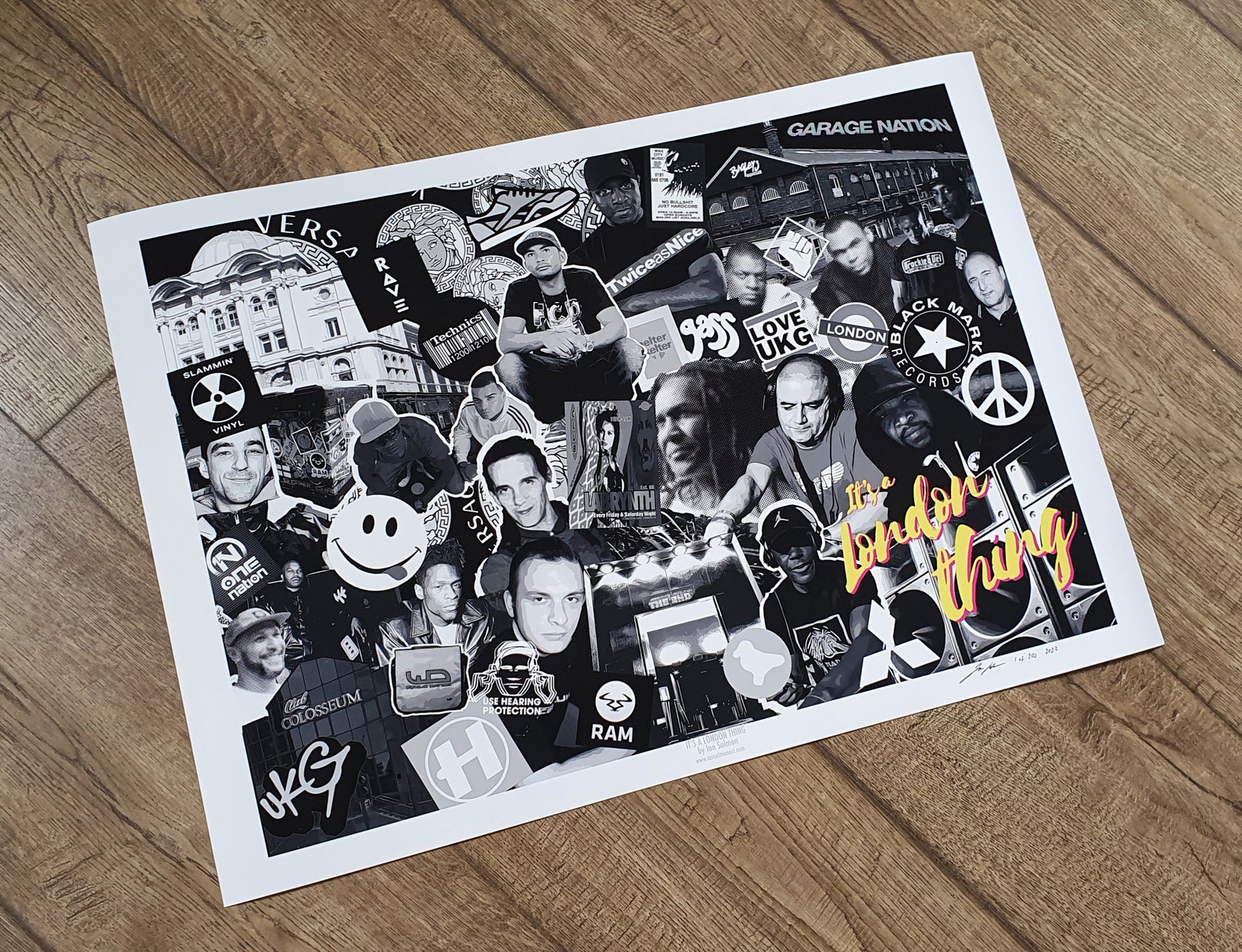 90s London Rave Limited Edition Print. UK Garage Print Drum - Etsy