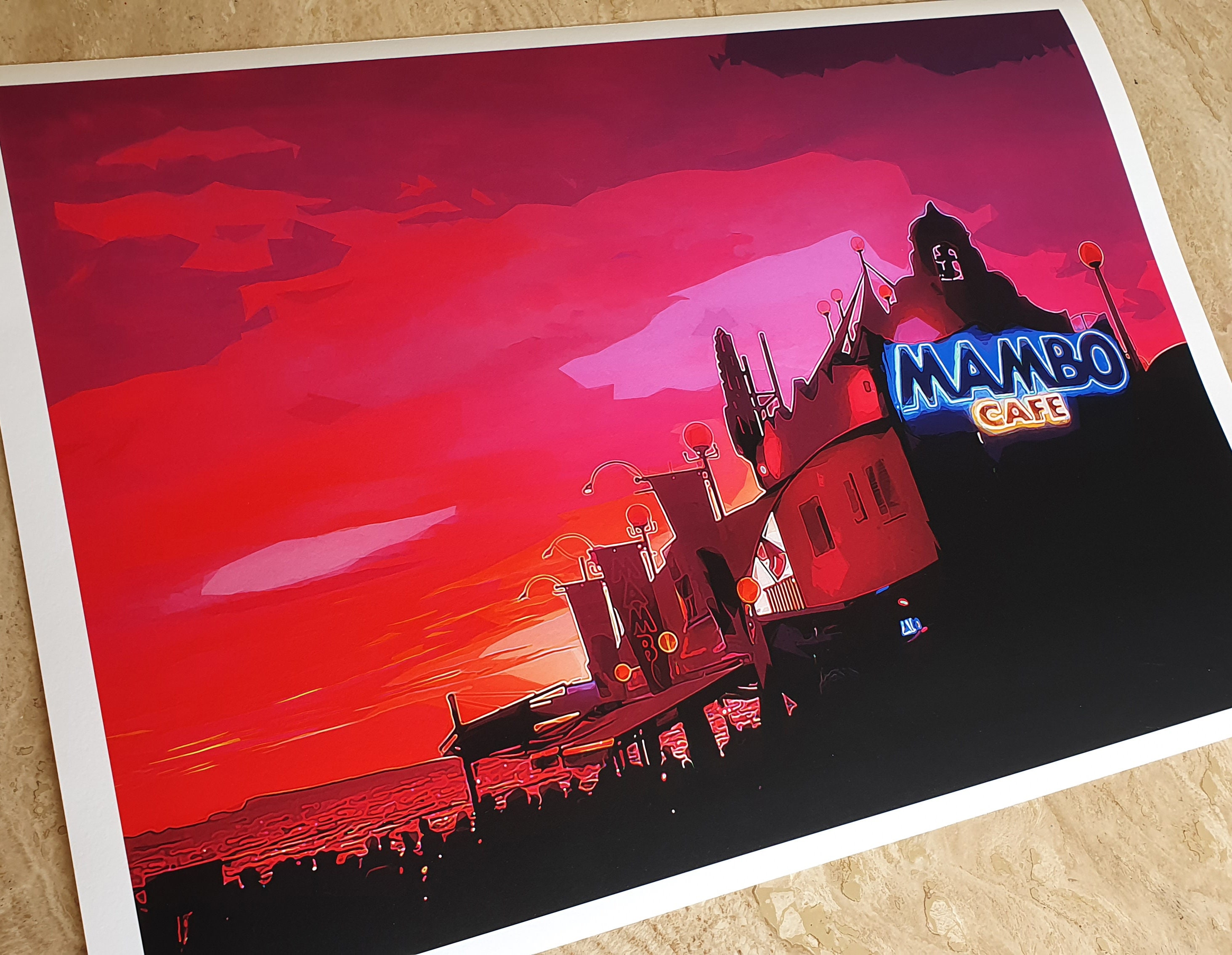 Cafe Mambo - Limited Edition Print. Ibiza Wall Art, Ibiza Travel Poster ...