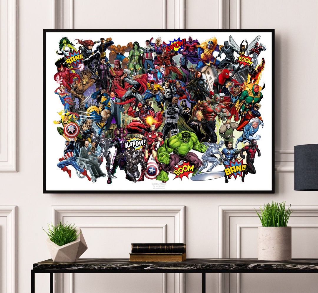 Marvel Assemble - Limited Edition Print. the Avengers Print, Marvel ...