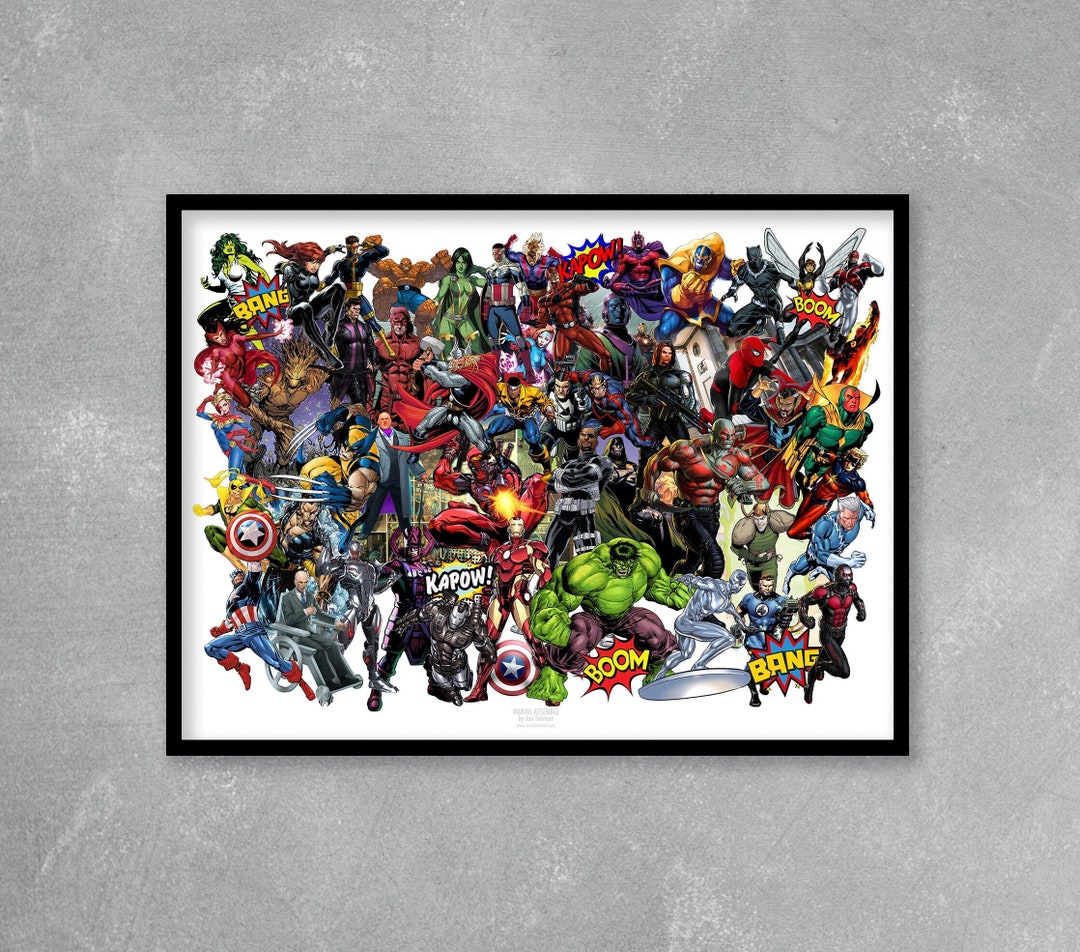 Marvel Assemble - Limited Edition Print. the Avengers Print, Marvel ...