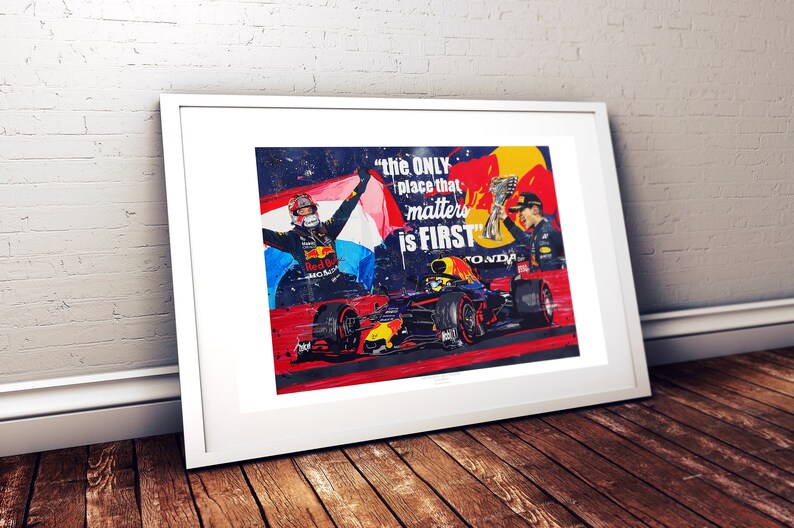 Max Verstappen F1 Champion - Limited Edition Print. Red Bull F1 Print ...