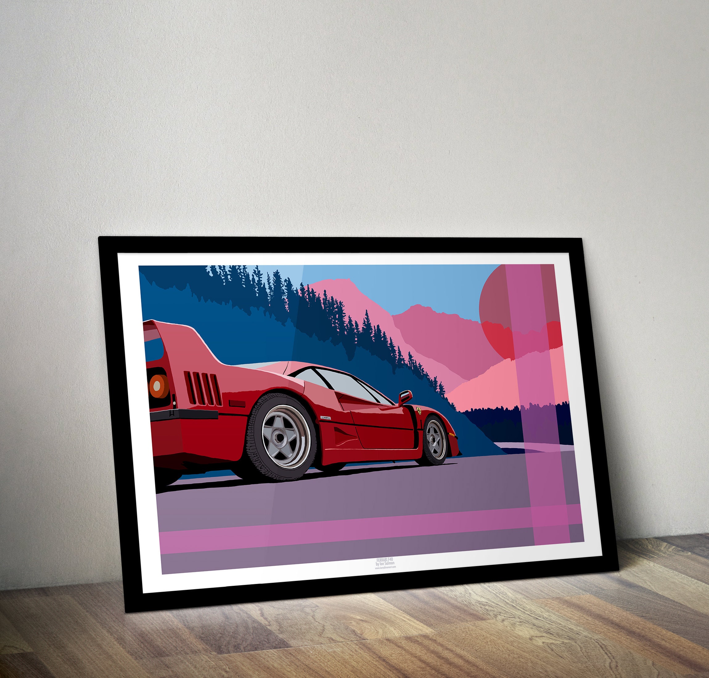 Ferrari F40 Limited edition print. Ferrari print Ferrari | Etsy