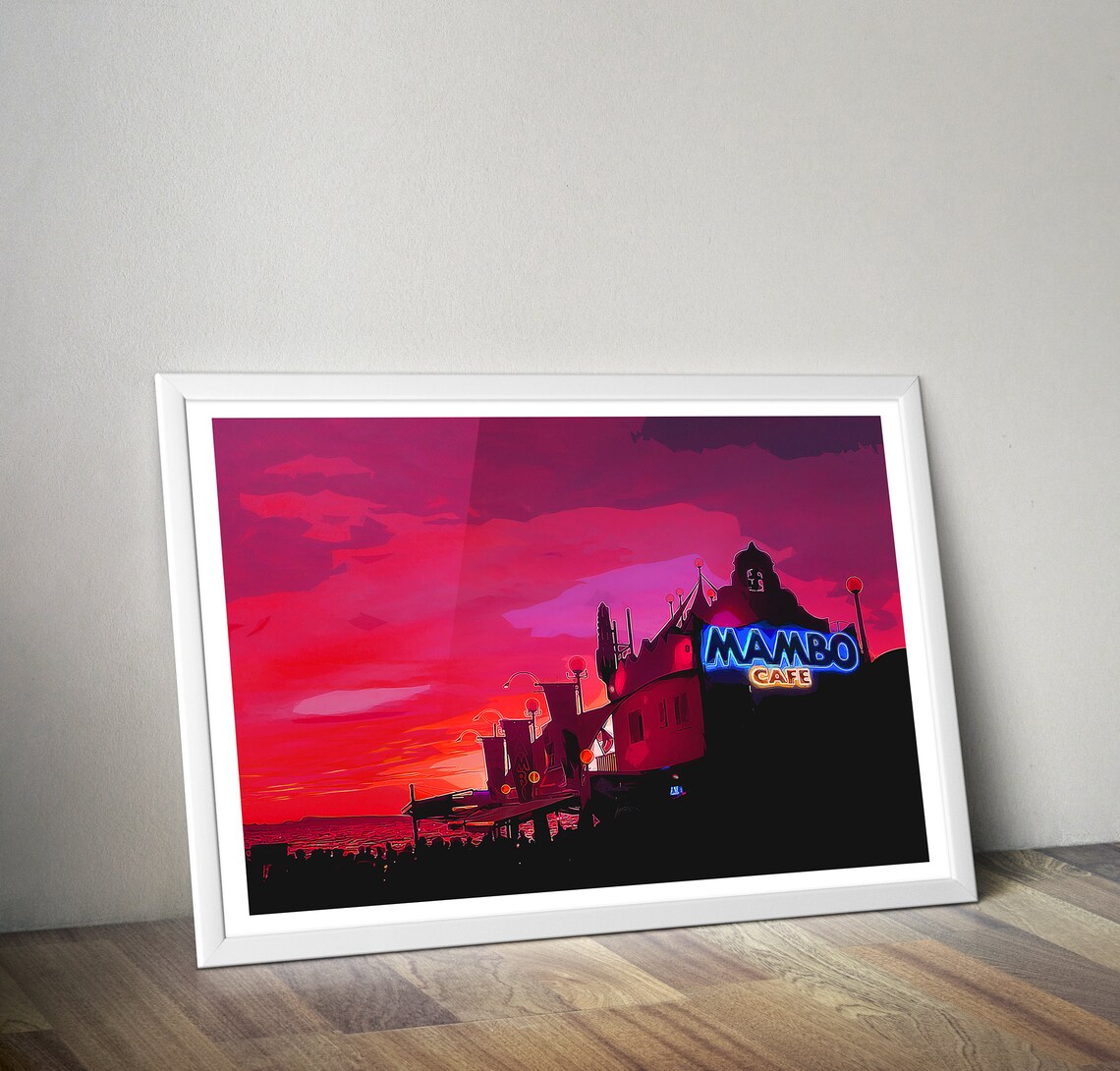 Cafe Mambo - Limited Edition Print. Ibiza Wall Art, Ibiza Travel Poster ...