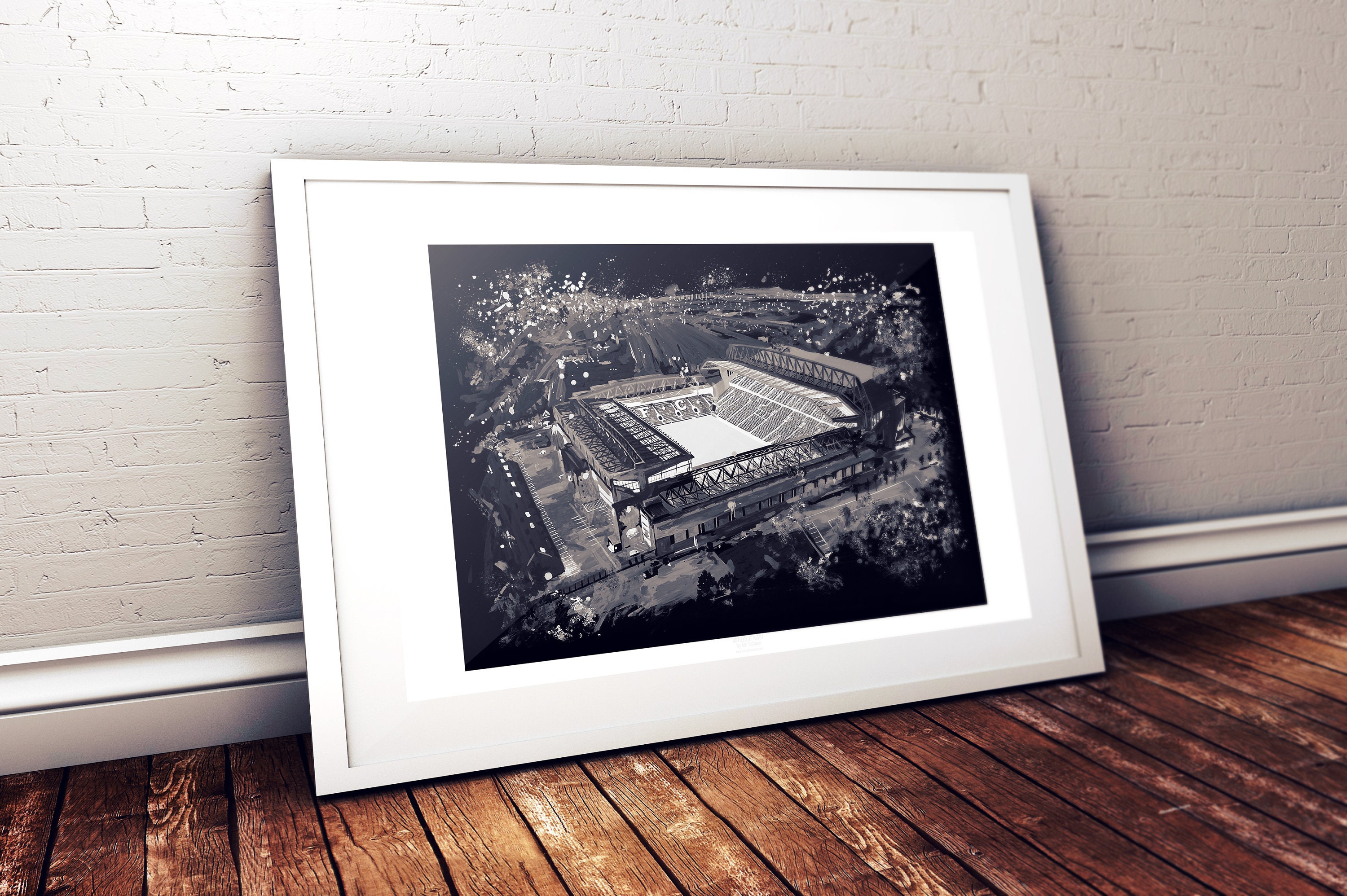 Anfield at Night - Limited Edition Print. Anfield Stadium Print ...