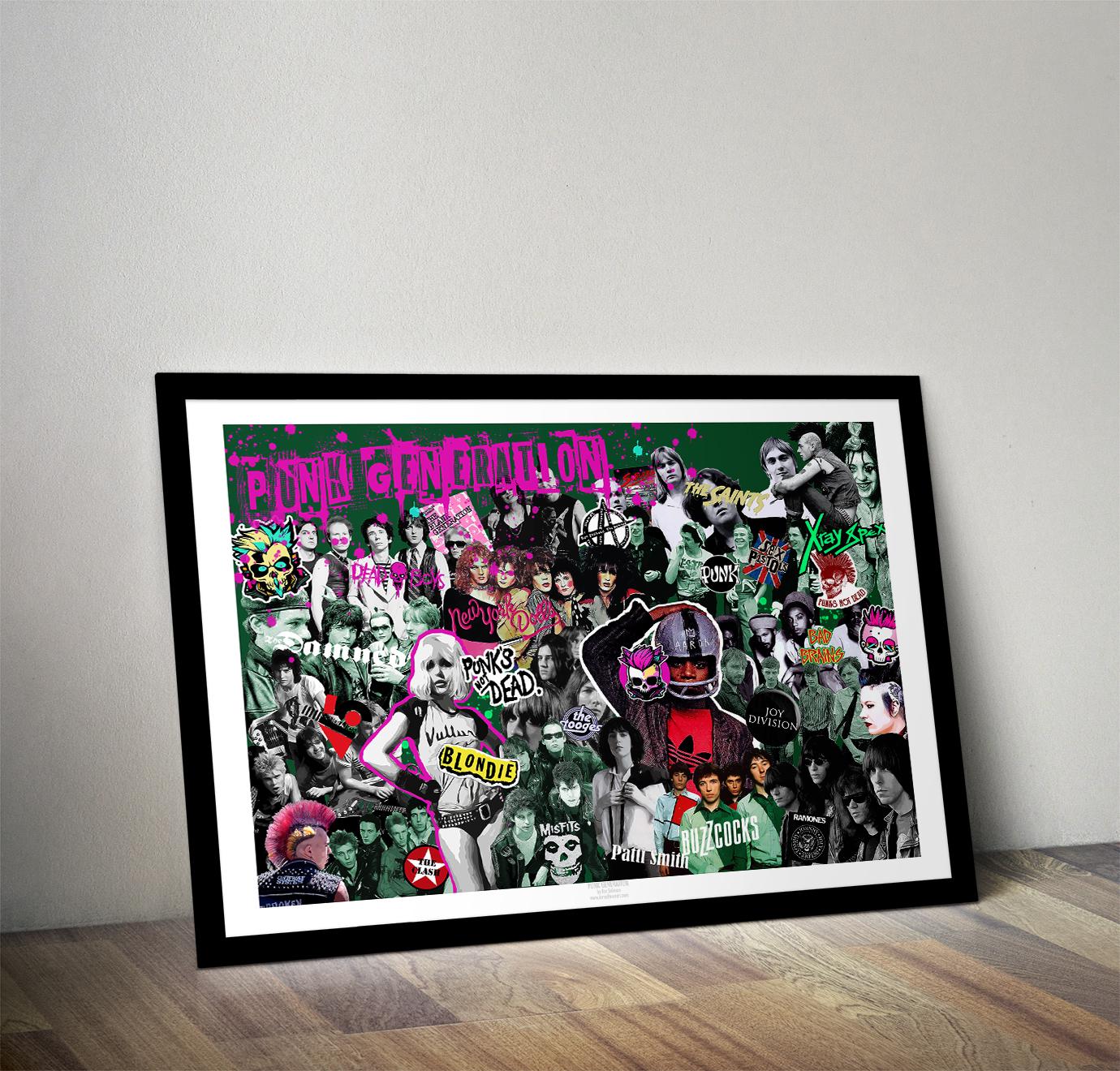 Punk Generation - Limited Edition Print. Punk Rock Wall Art, Retro Wall Art, Punk Rock Culture ...