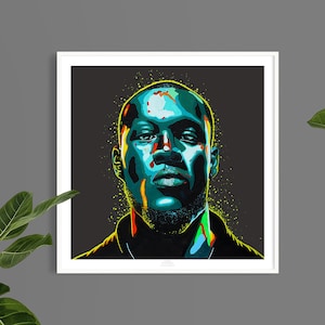 Stormzy - Limited Edition Print. Stormzy Wall Art, Hip Hop Poster ...