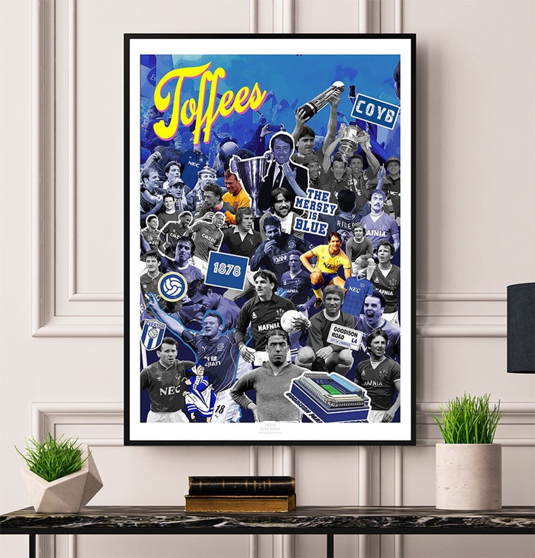 Everton FC History - Limited Edition Print. Everton FC Print, Football ...