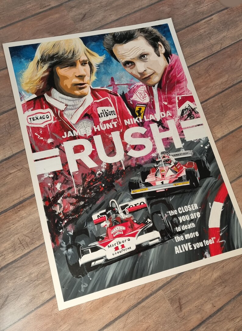 Rush - Limited Edition Print. Rush Movie Print, Rush Film Print, Rush ...
