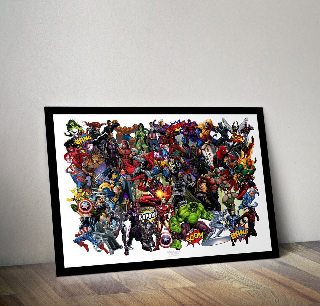 Marvel Assemble - Limited Edition Print. the Avengers Print, Marvel ...