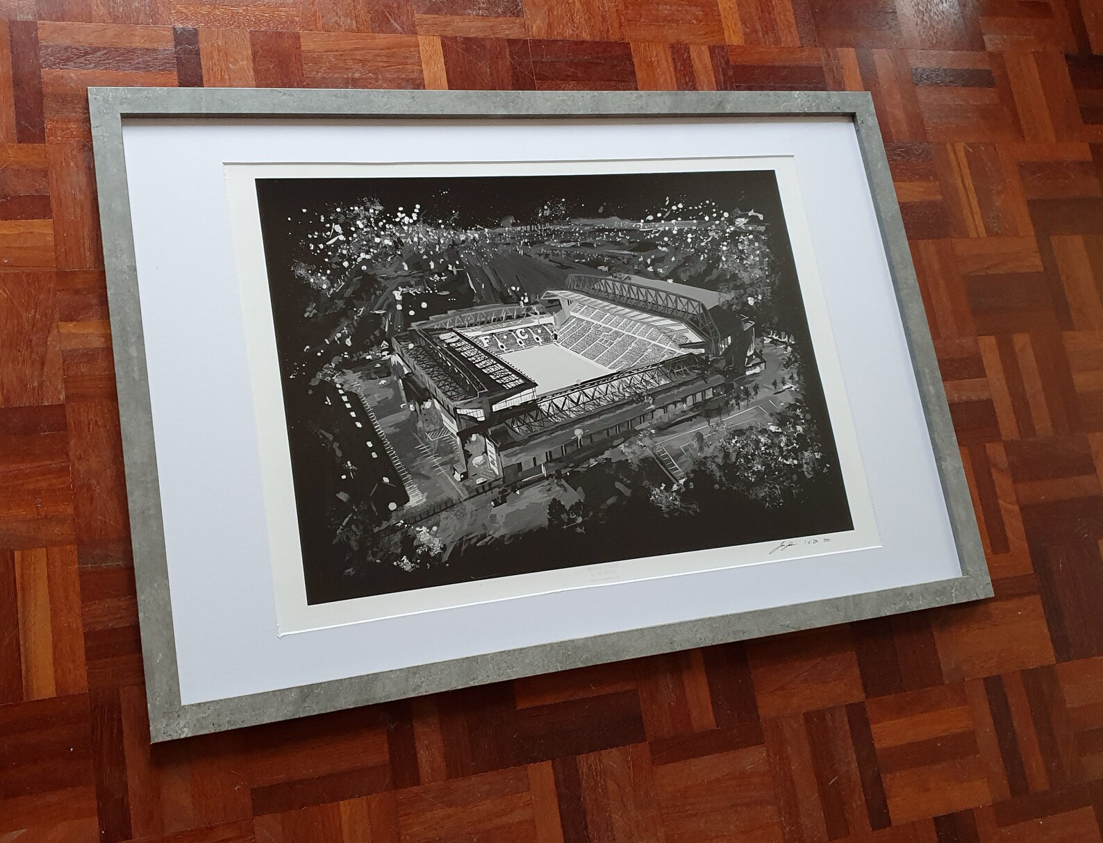 Anfield at Night Limited Edition Print. Anfield Stadium Print ...