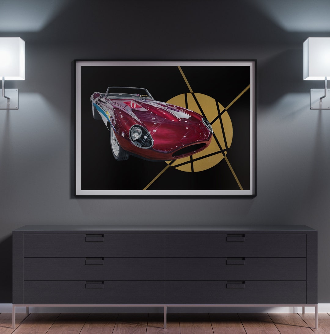 Jaguar E-type - Limited Edition Print. Jaguar Car Art, Jaguar E-type ...