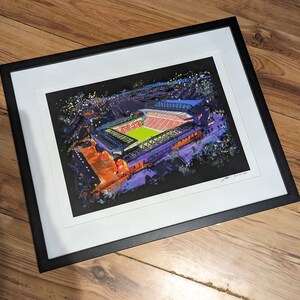 Anfield at Night - Limited Edition Print, Anfield Stadium Print ...