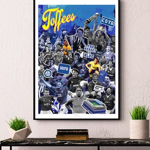 Everton FC History - Limited Edition Print. Everton FC Print, Football ...