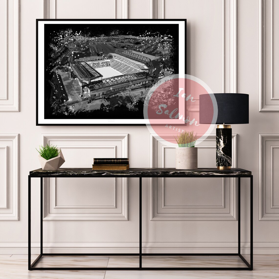 Anfield at Night - Limited Edition Print. Anfield Stadium Print ...