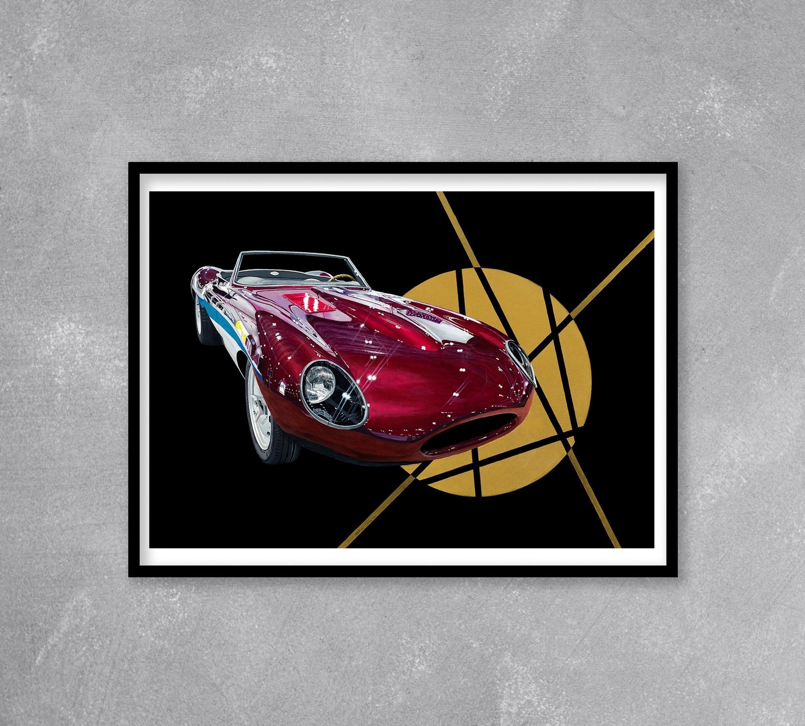 Jaguar E-type Limited Edition Print. Jaguar Car Art Jaguar - Etsy UK