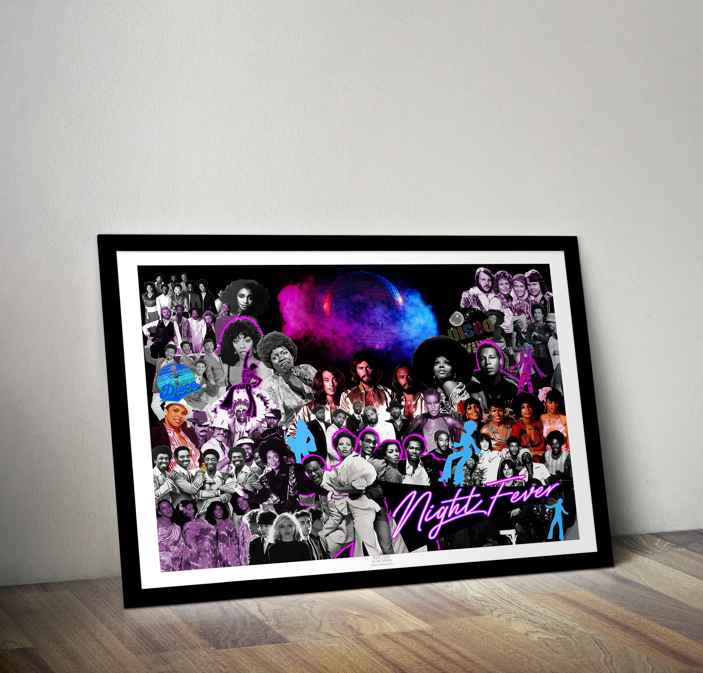 Night Fever 70s Disco - Limited Edition Print. 70s Music Print, 70s ...