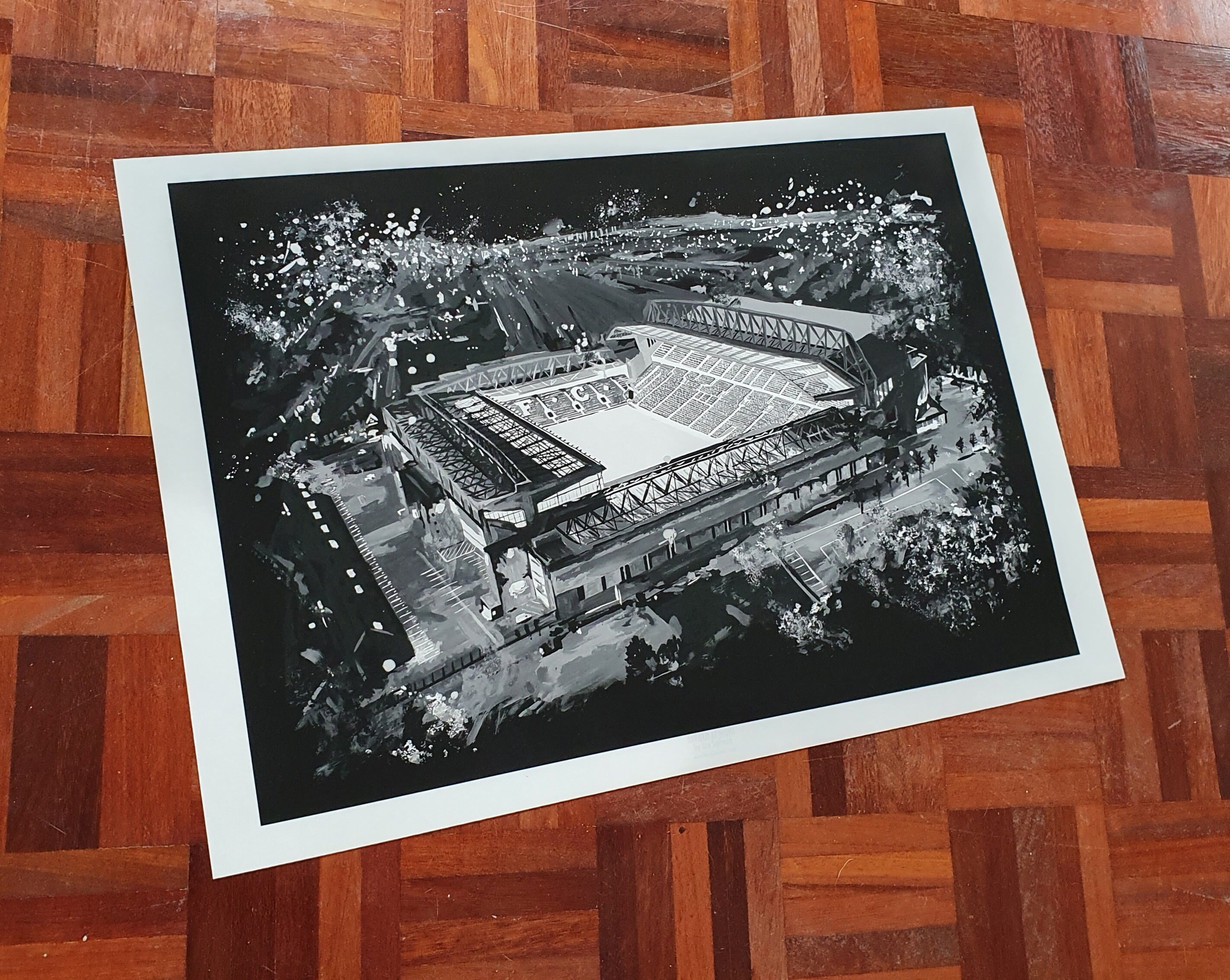 Anfield at Night - Limited Edition Print. Anfield Stadium Print ...