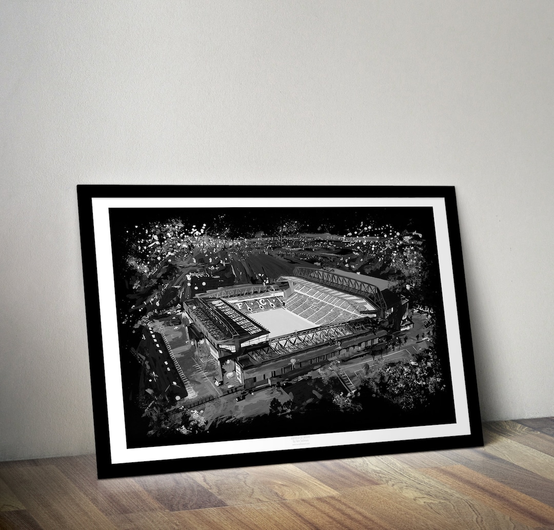 Anfield at Night - Limited Edition Print. Anfield Stadium Print ...