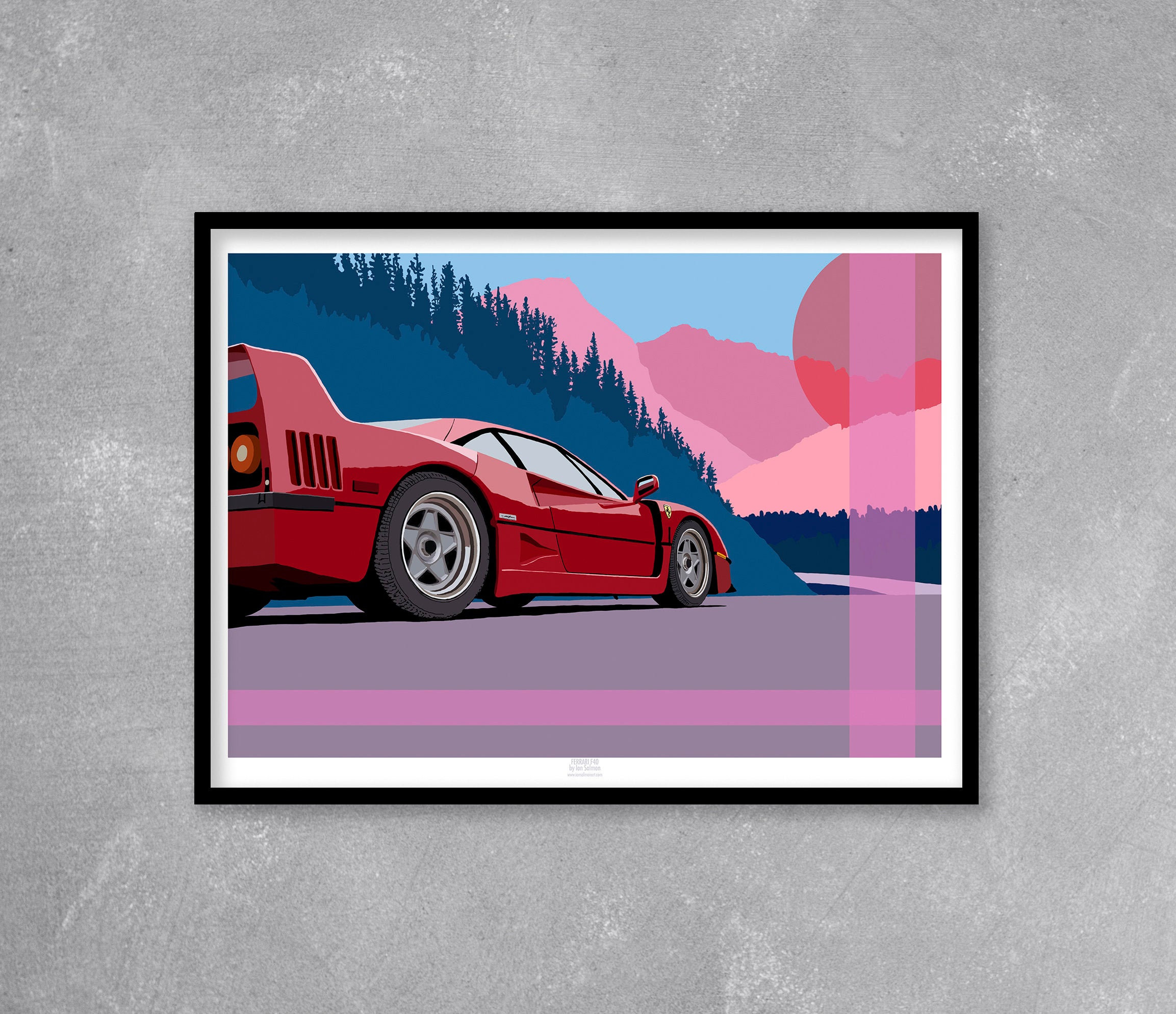 Ferrari F40 Limited edition print. Ferrari print Ferrari | Etsy