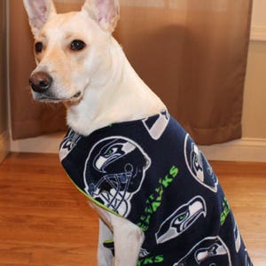 Seattle Seahawks Dog Vest Pet Coat Outfit - 2 Layers of Fleece - Etsy