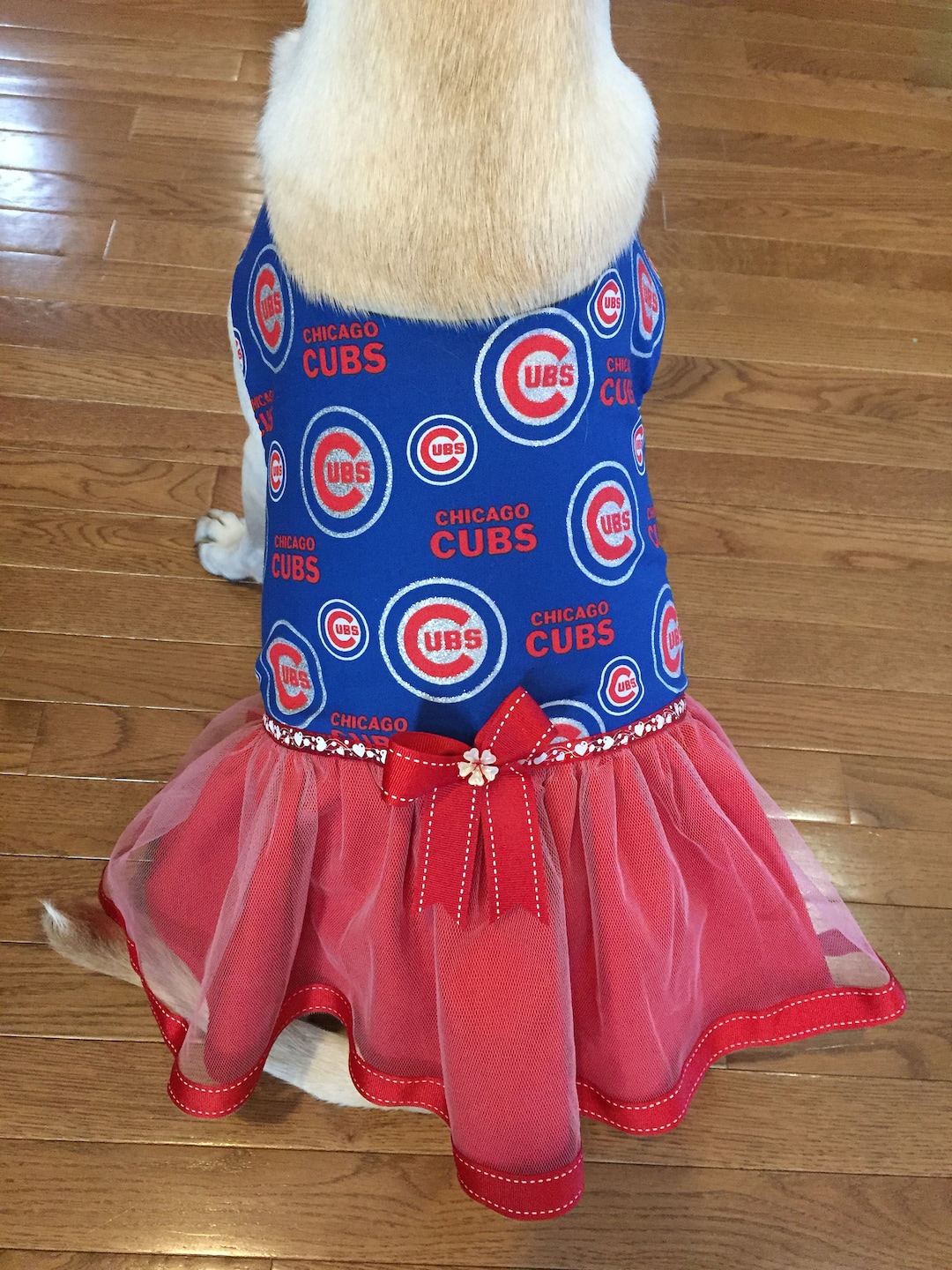Chicago Cubs Dog Dress, Dog Tutu Dress, Cubs Tulle Dog Dress, Chicago ...