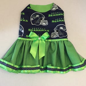 Seattle Seahawks Dog Dress, Dog Tutu Dress, Seattle Seahawks Tulle Dog ...