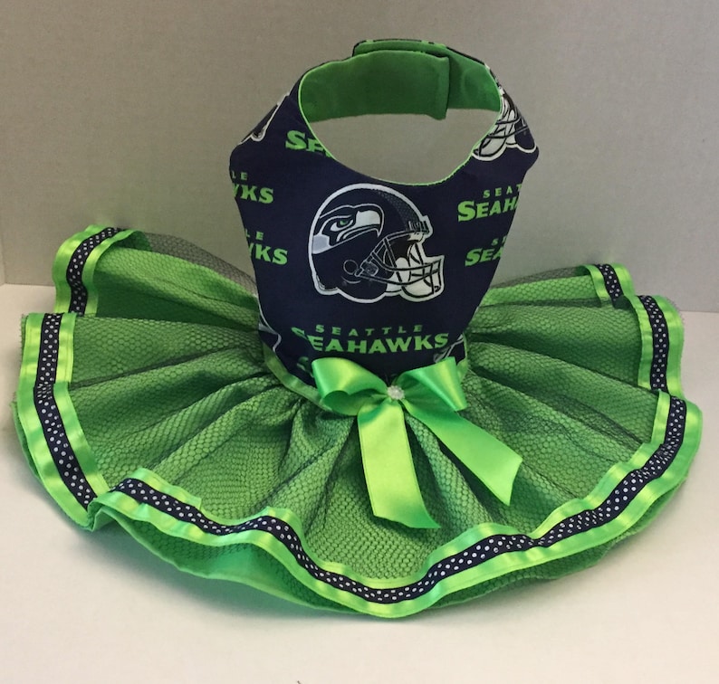 Seattle Seahawks Dog Dress, Dog Tutu Dress, Seattle Seahawks Tulle Dog ...