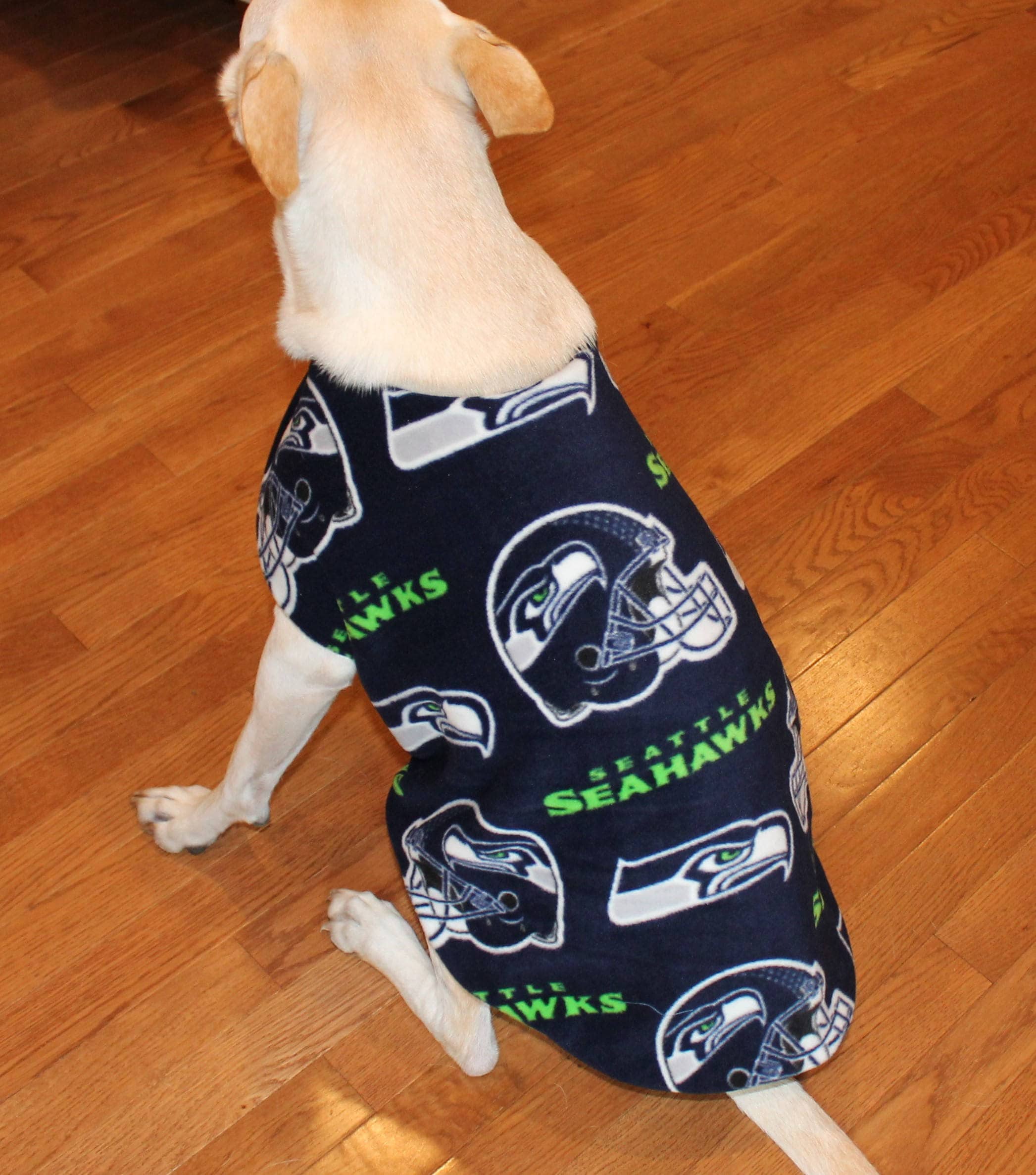 Seattle Seahawks Dog Vest Pet Coat Outfit - 2 Layers of Fleece - Etsy