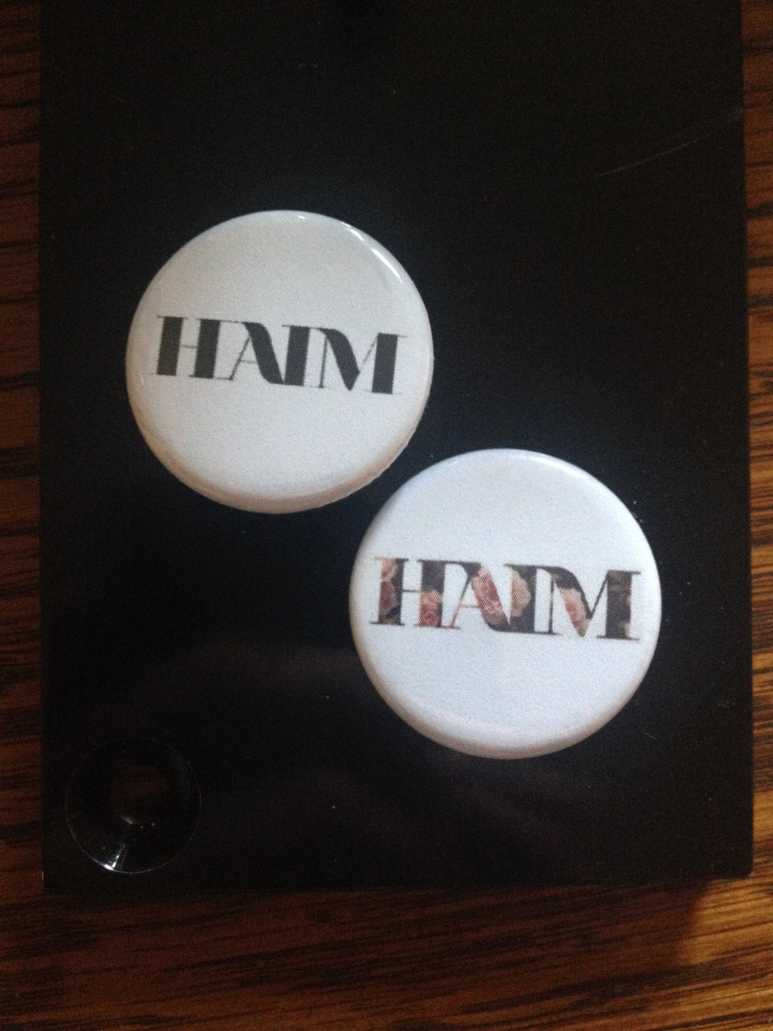 Haim Pin. 1.25 Inch. Black or Flower Logo - Etsy