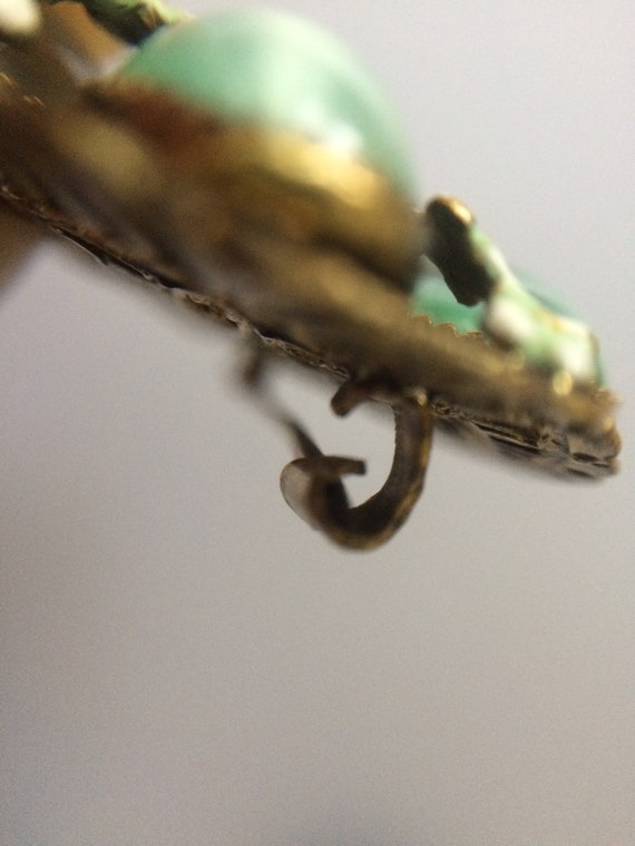 Neiger Bros Czech Cats Eye Pin Brooch. 1930-40's Czec… - Gem