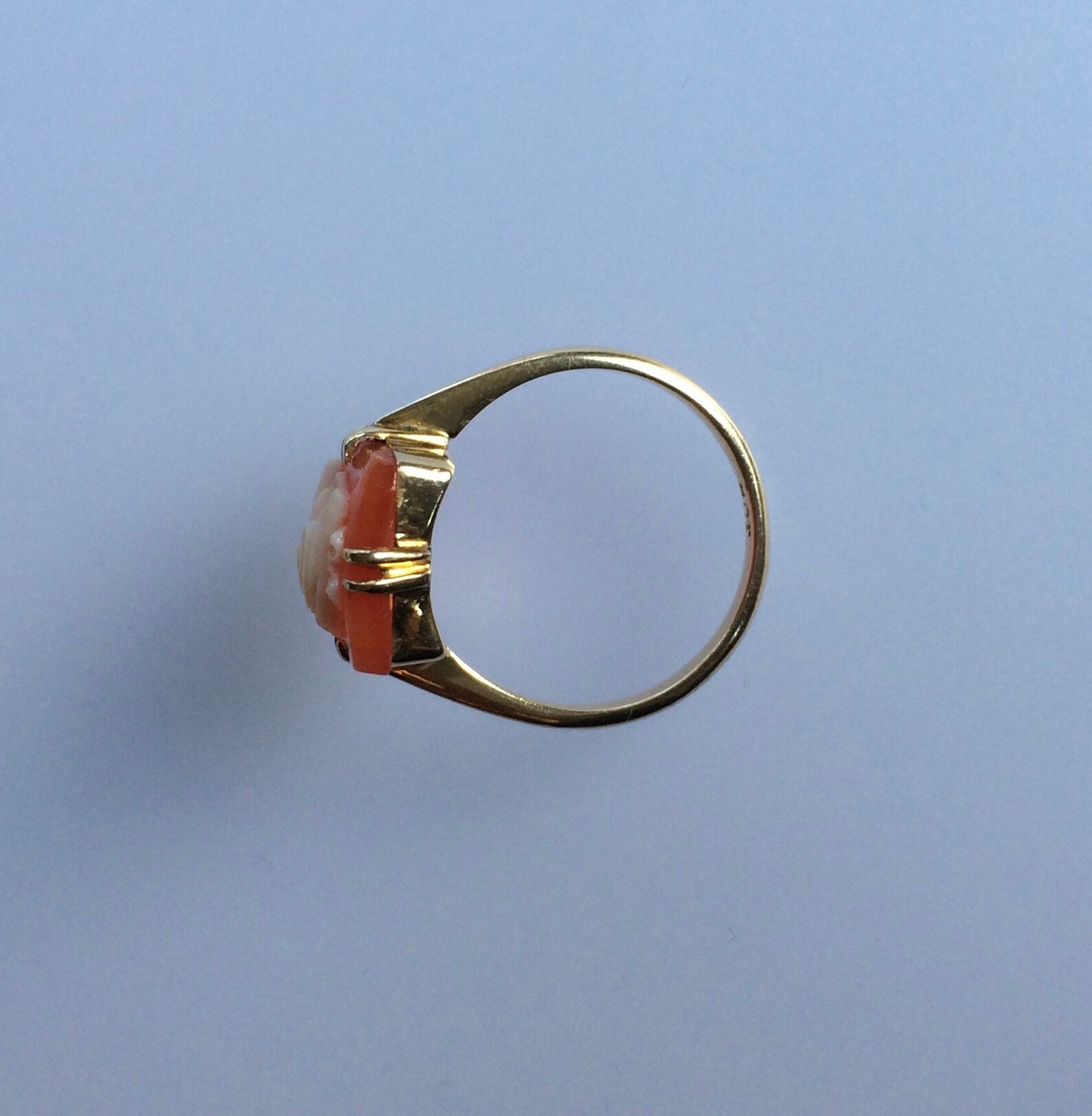 9CT Gold Cameo Ring. Square Cameo Ring. Edwardian Style Cameo - Etsy UK