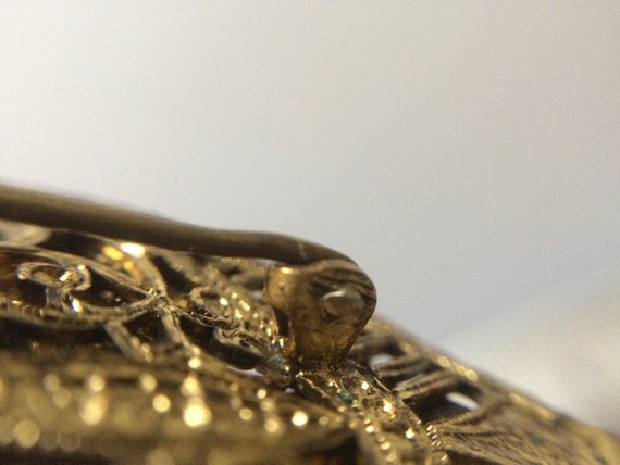 Neiger Bros Czech Cats Eye Pin Brooch. 1930-40's Czec… - Gem