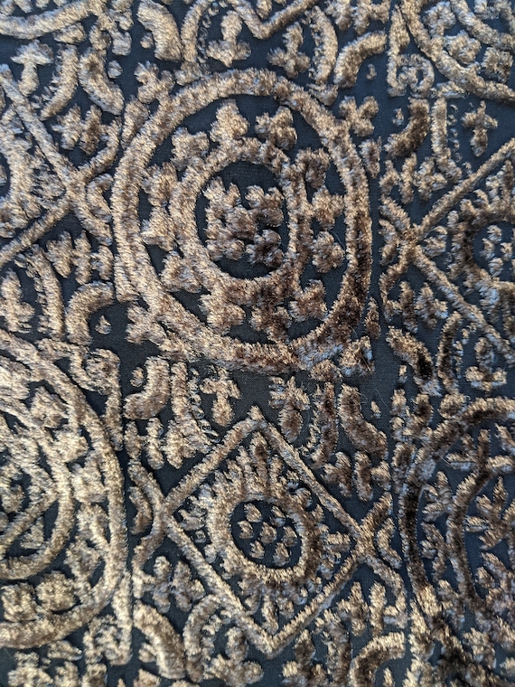 HAN FENG New York Asian Designer Style Burnout Velvet… - Gem