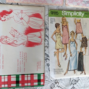 Lot of 9 Sewing Patterns Lingerie Peignoir Slip Girdle Panty Nightgown ...